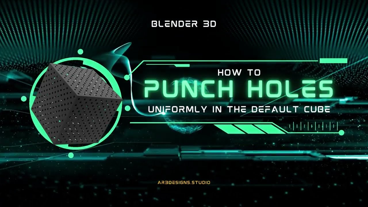 Blender Punch Holes Default Cube - YouTube