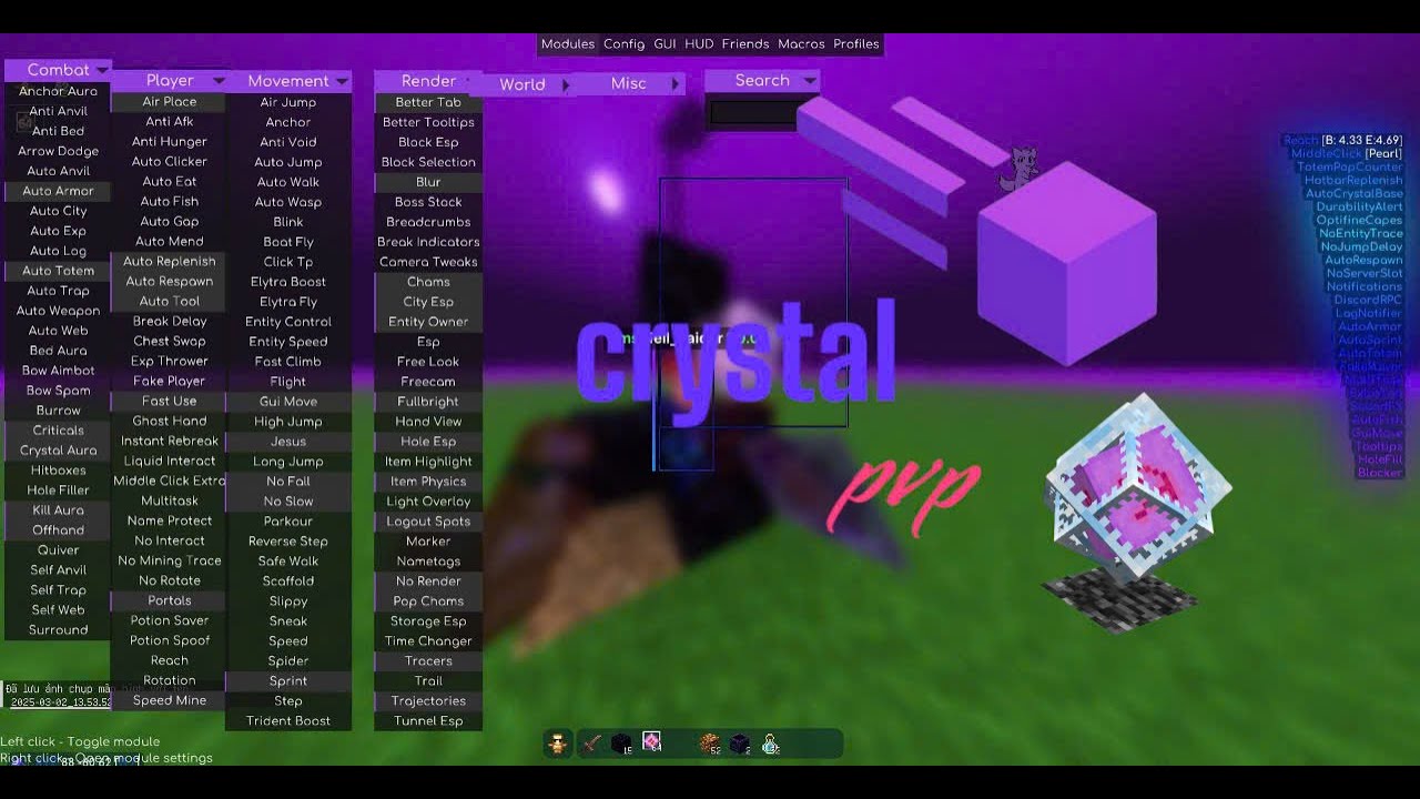 Cách cài config pvp trên của hack meteor client minecraft - YouTube
