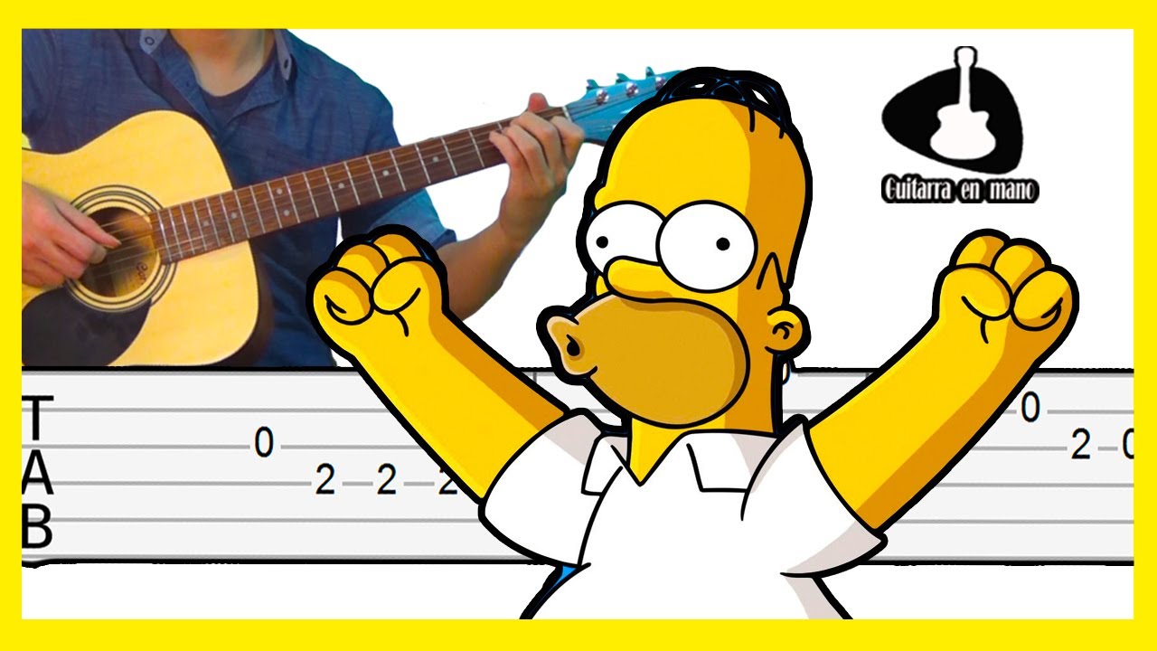 🎸 Como tocar "LOS SIMPSON" en Guitarra!! arreglo MUY FÁCIL!! para ...