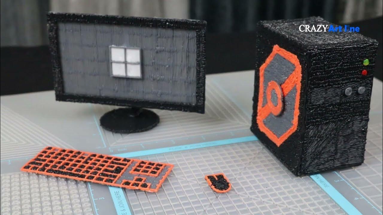 How to make computer miniature by 3DPen - YouTube