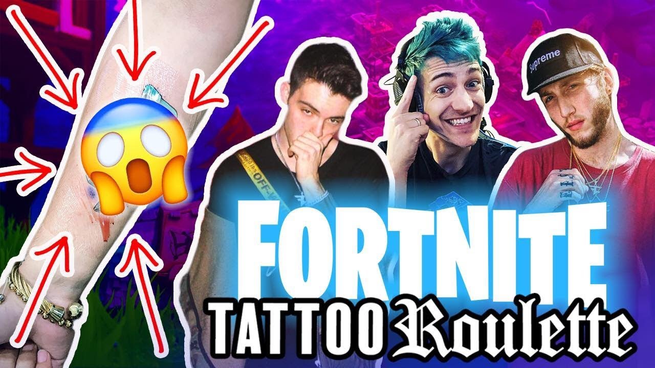 Fortnite TATTOO ROULETTE !! w/ Faze Banks, Adapt, Romvn + tattooing ...
