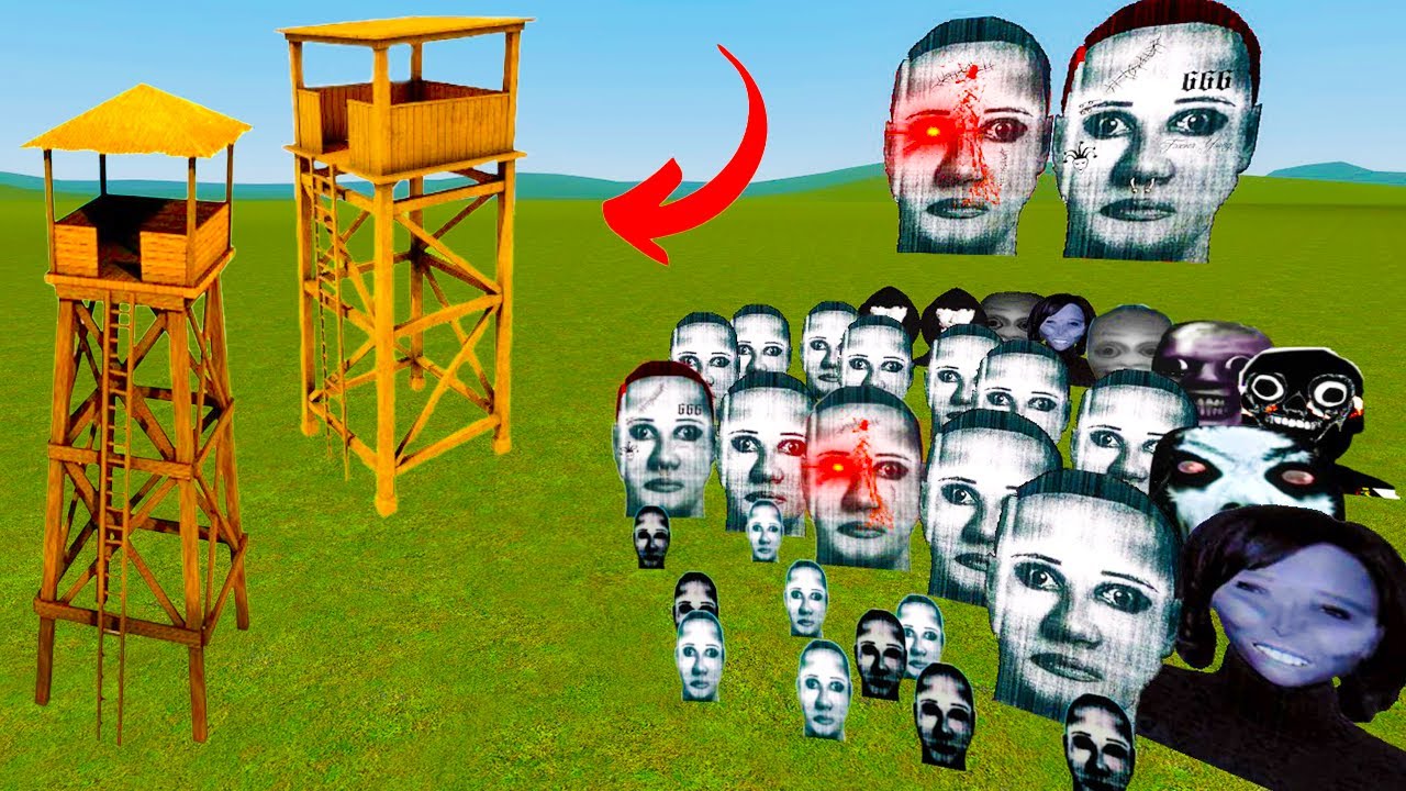 All Selene Family Nextbots Vs Towers Garry's Mod !!! - YouTube