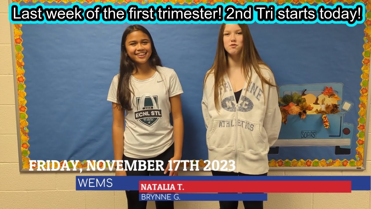 WEMS Friday, November 17th 2023 - YouTube