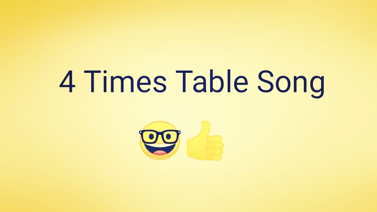 4 times table song - 4 times table song - times tables songs - math ...