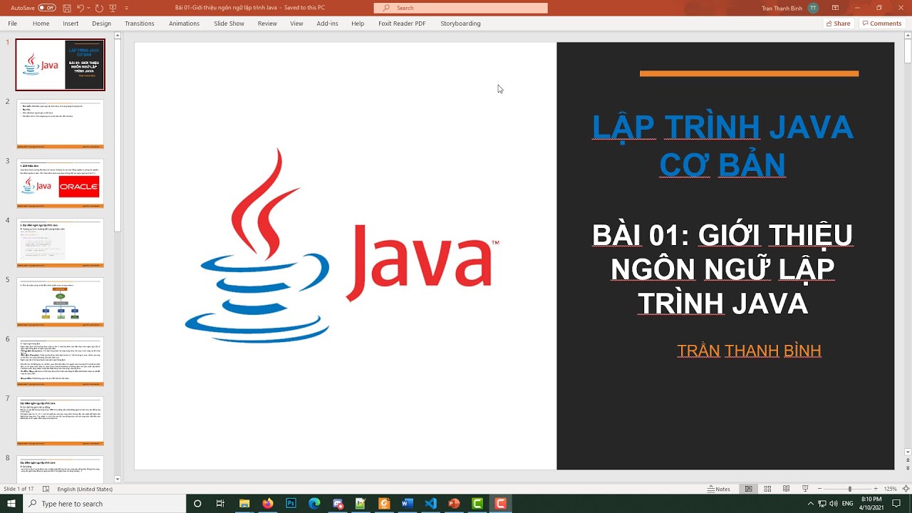 [Lập trình Java cơ bản] - Bài 01: Giới thiệu ngôn ngữ lập trình Java ...