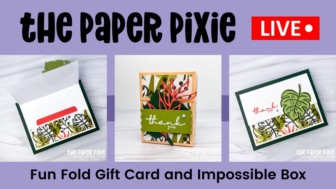 🔴 LIVE! with The Paper Pixie - Fun Fold and Impossible Box - Episode ...