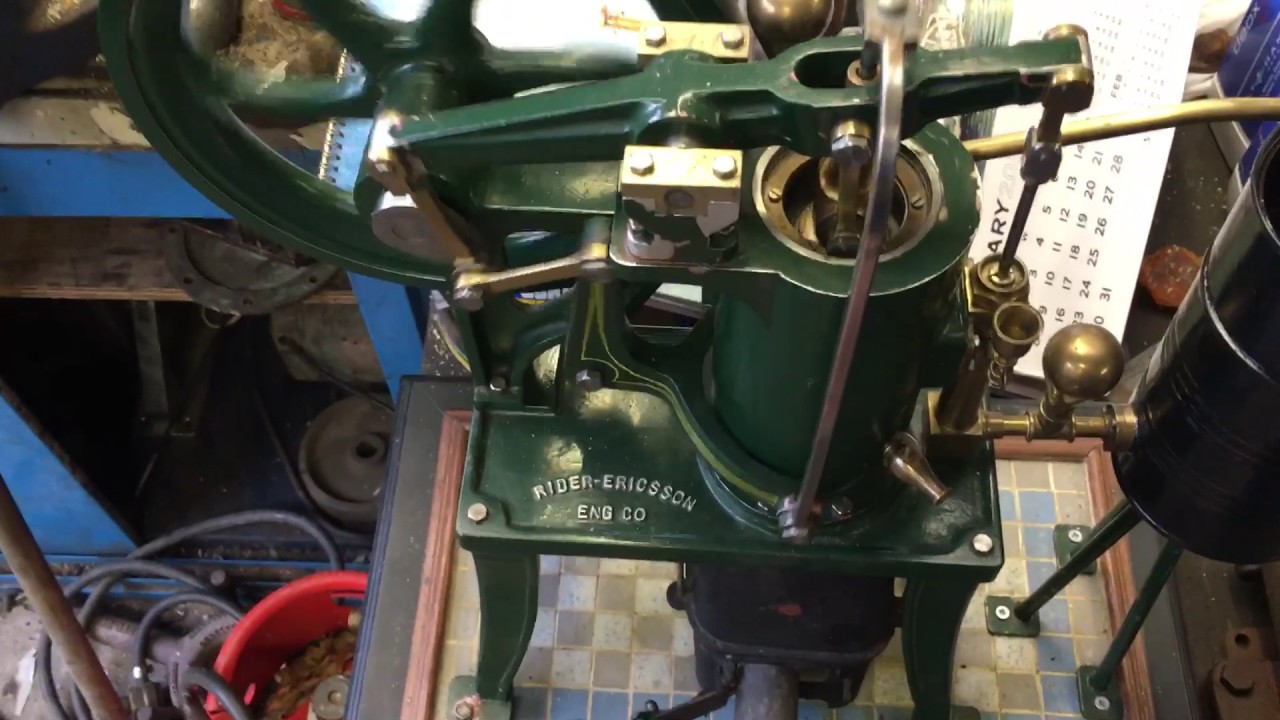 Rider Ericsson model Stirling hot air engine - YouTube