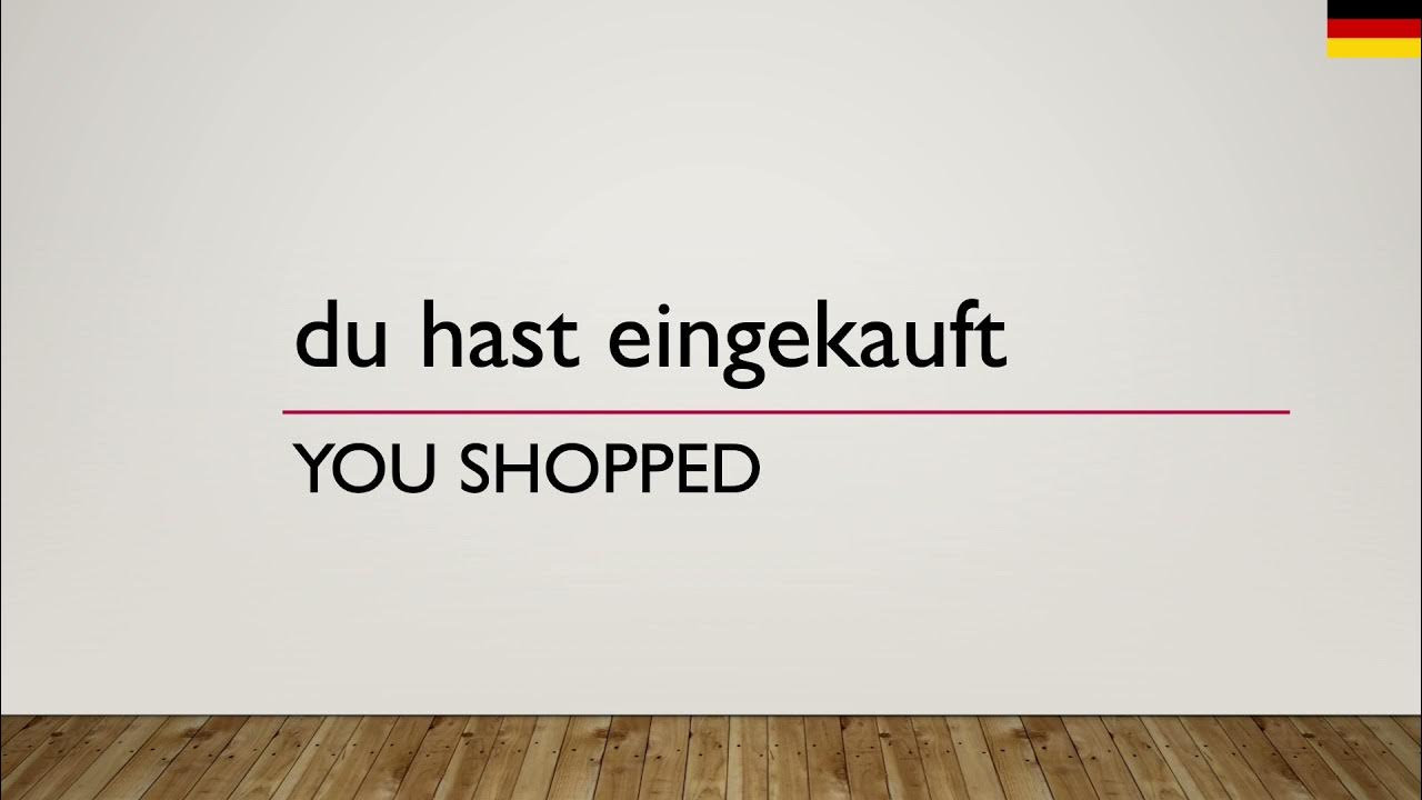 einkaufen - to shop - learn German verbs - YouTube