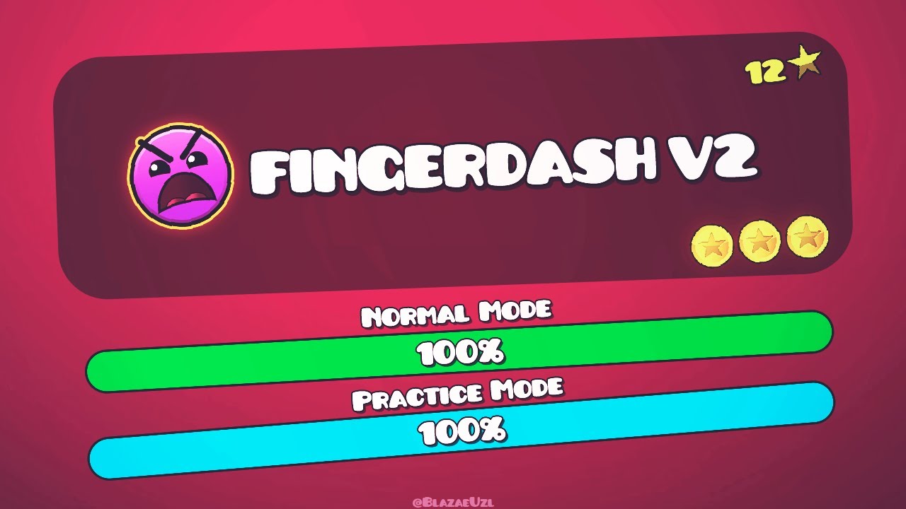 FINGERDASH VERSION 2!! (ANOTHER VERSION) - GEOMETRY DASH 2.1! - YouTube