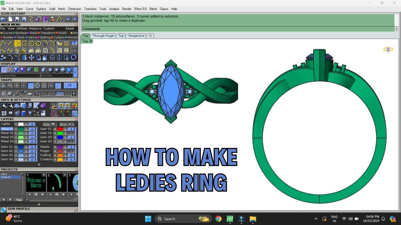 How To Make Ledies Ring Jewellery Design Matrix 9 (Unity Institute ...