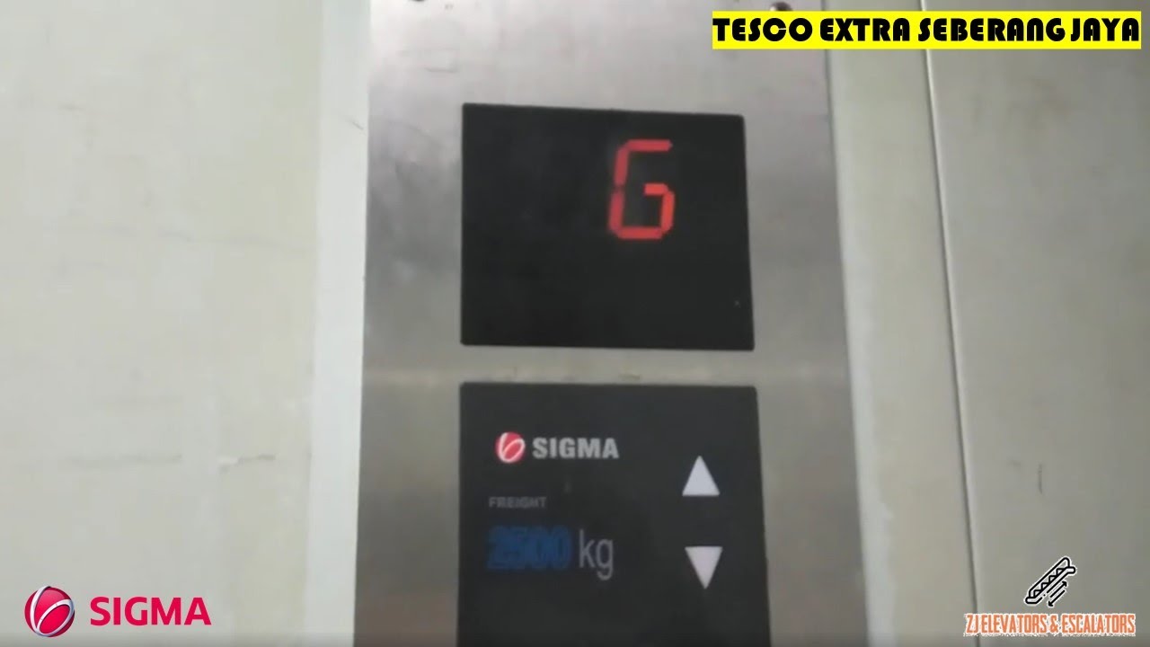 A Sigma Freight Elevator with Vertical Doors in Tesco Extra Seberang ...