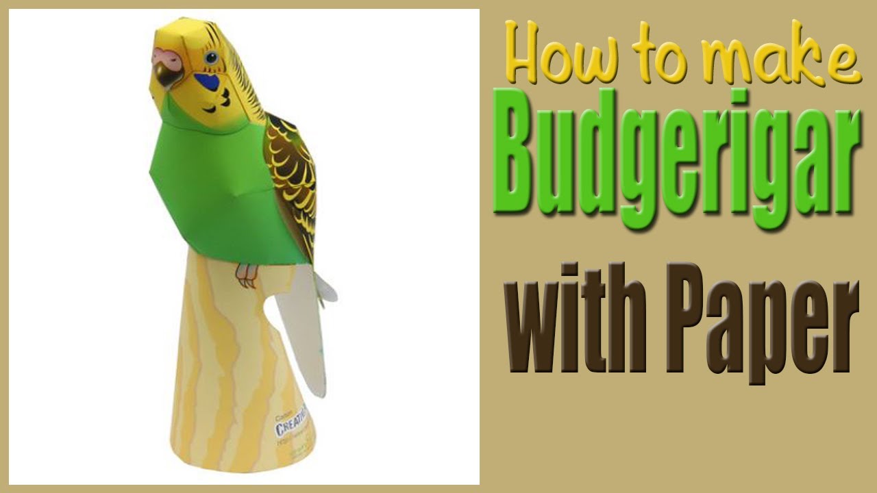 How to Make Budgerigar with paper | 3D Paper Toys | Creative Park ...