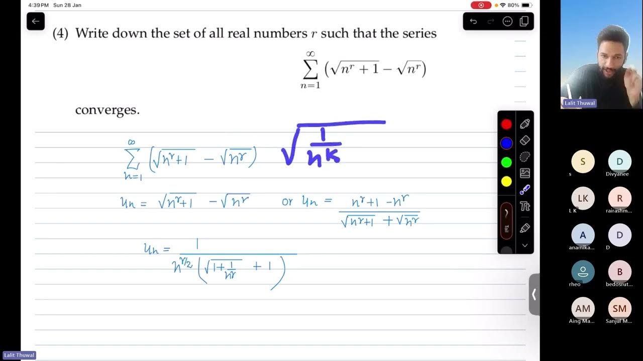 NBHM 2024 | Question 4 Solution – Convergence of Series with Radical Terms - YouTube