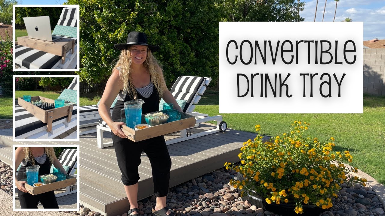 DIY Outdoor Drink Tray | Work, Games or Relaxing! - YouTube