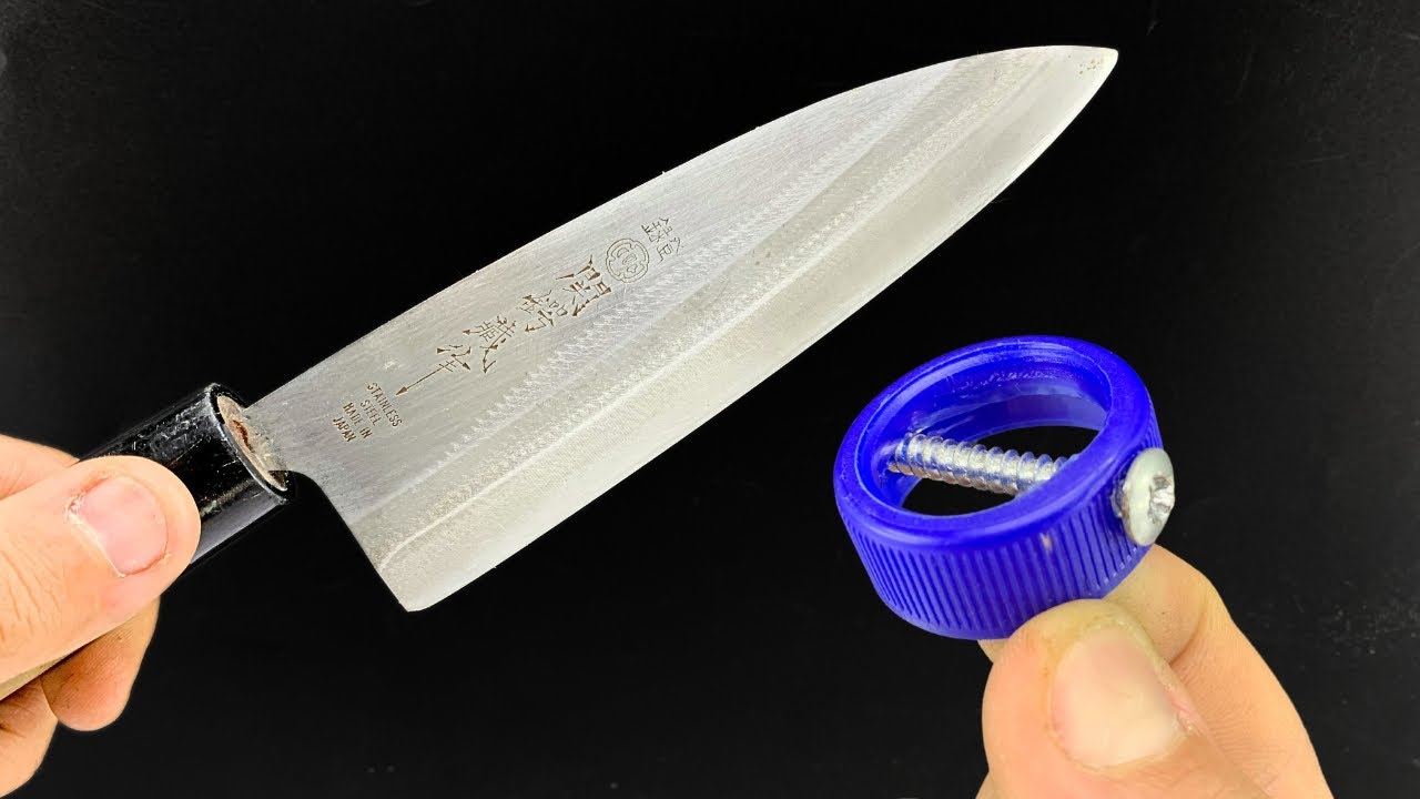 KNIFE Like Razor ! Sharpen Your Knife In 1 Minute With This Tool - YouTube