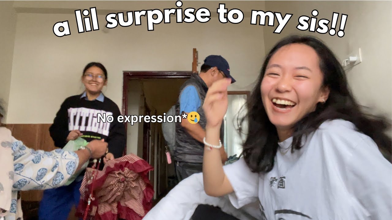 Surprising my lil sis on her 2nd Saturday * no expression on her face*😭 ...