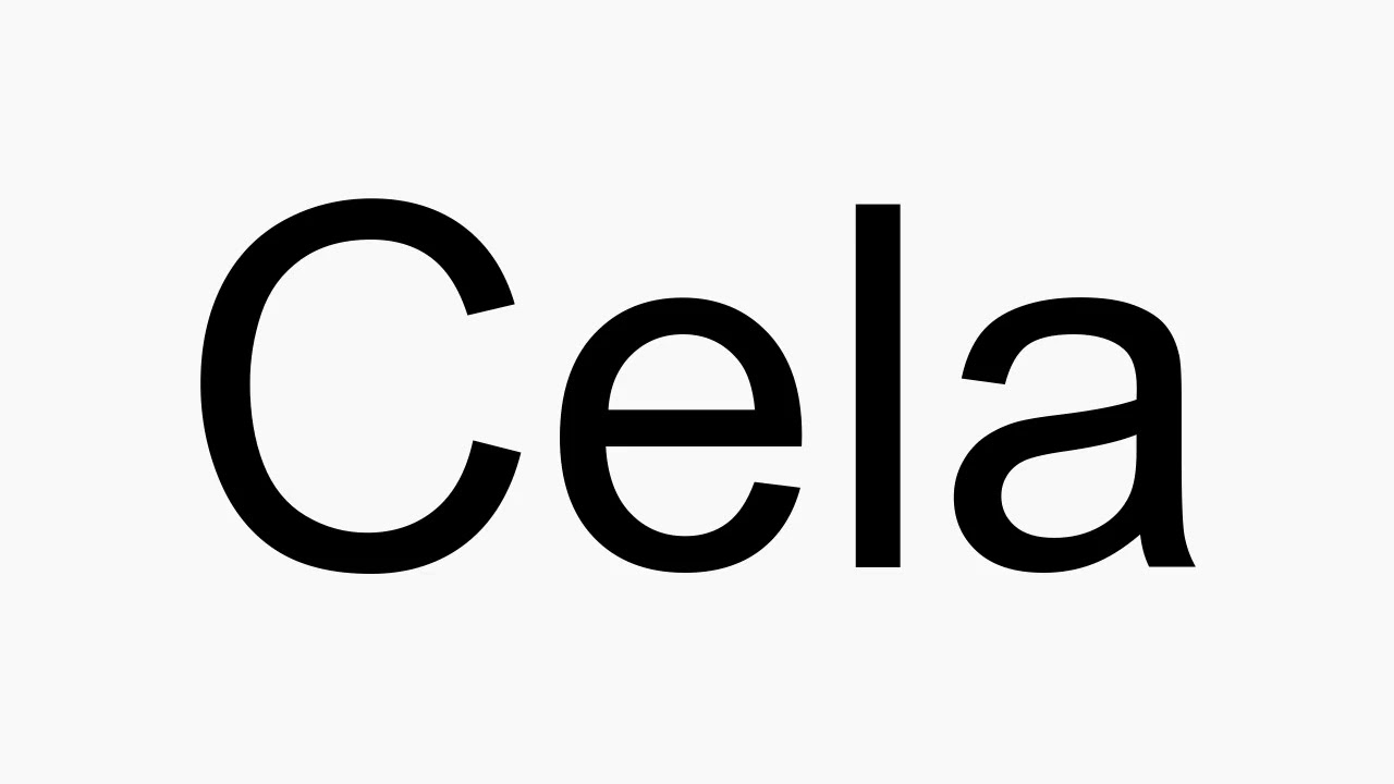 How to pronounce Cela - YouTube