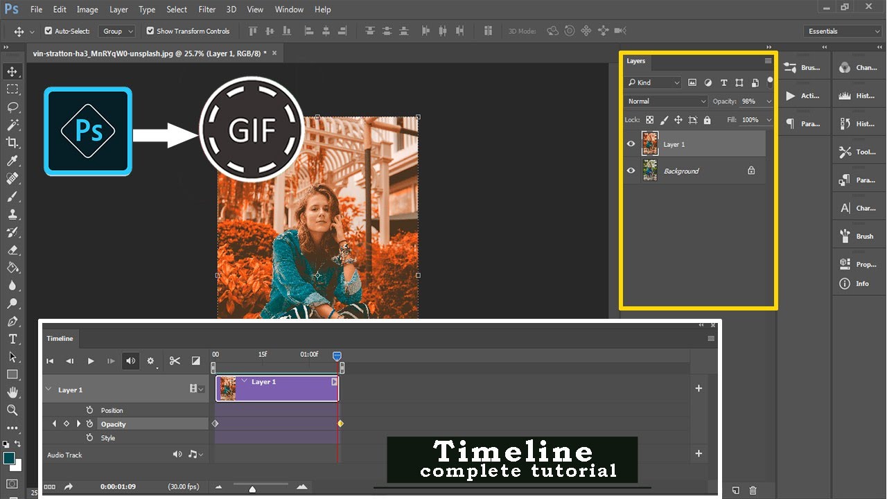 Create Timeline Animations in Adobe Photoshop || Video Timeline ...