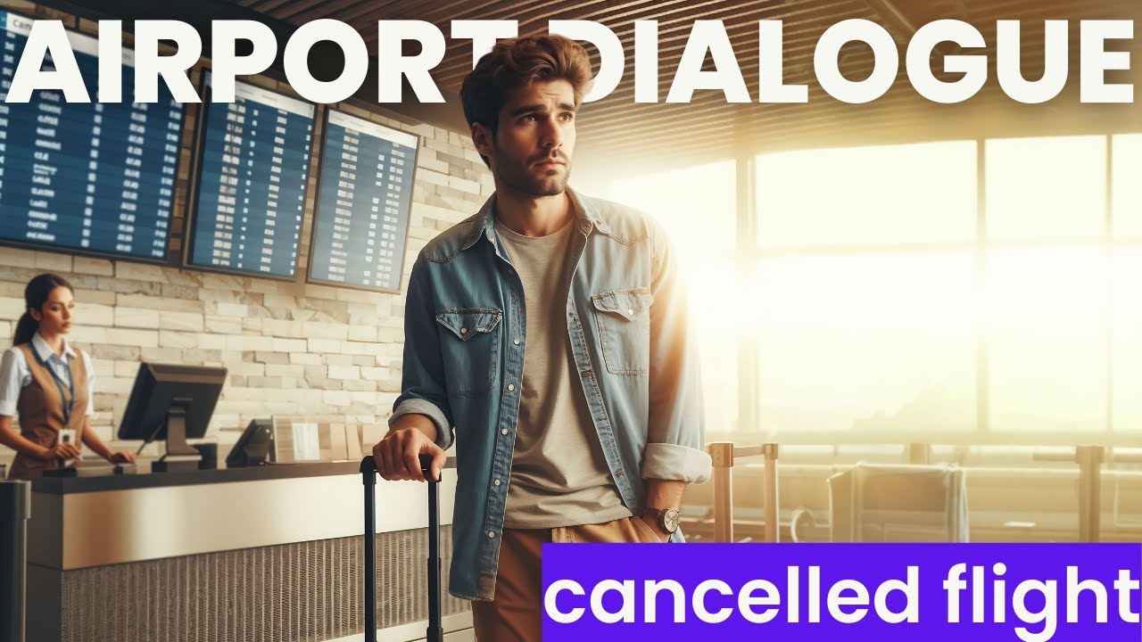 Airport Check-in: Flight Is Cancelled - English Conversation Practice ...