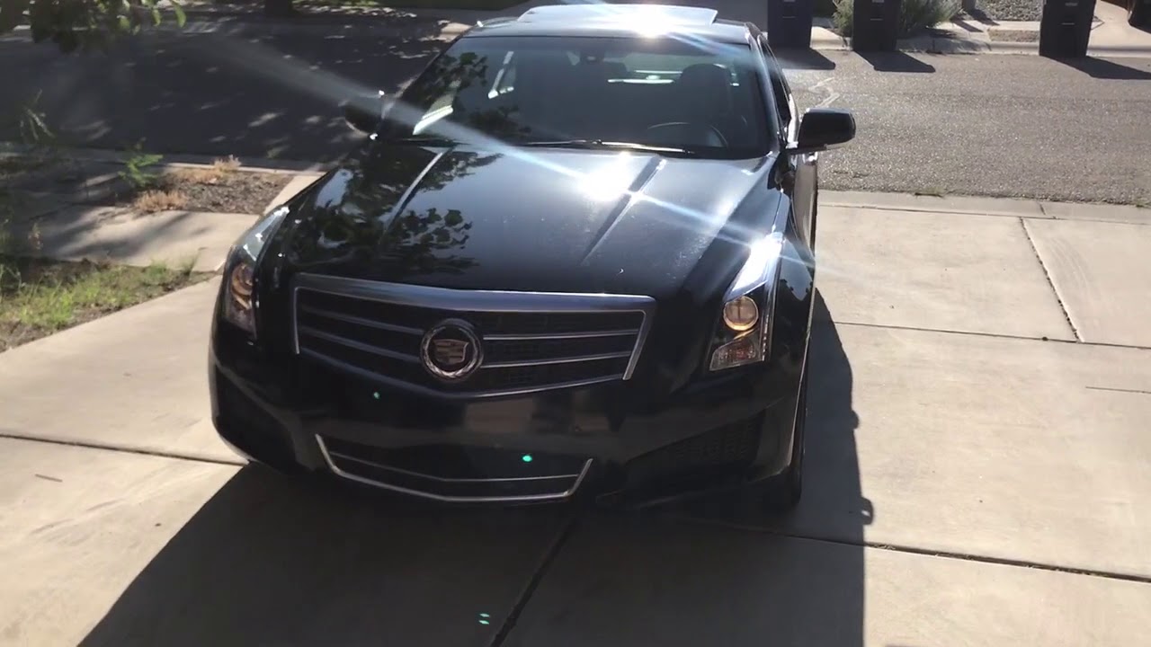 Cadillac ATS on 20” rims staggered black on black - YouTube
