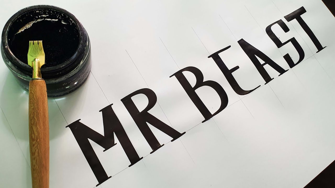 MR BEAST CALLIGRAPHY !!! 🙃 - YouTube