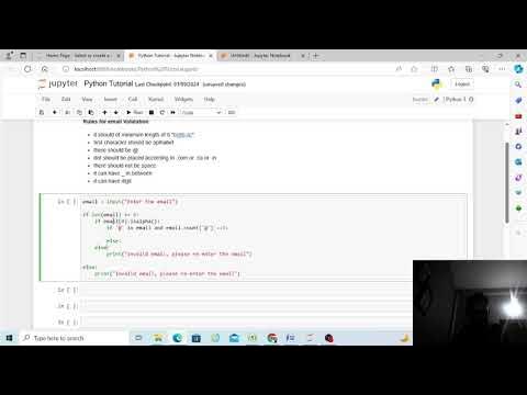 email validation code challenge for strings in Python programming - YouTube