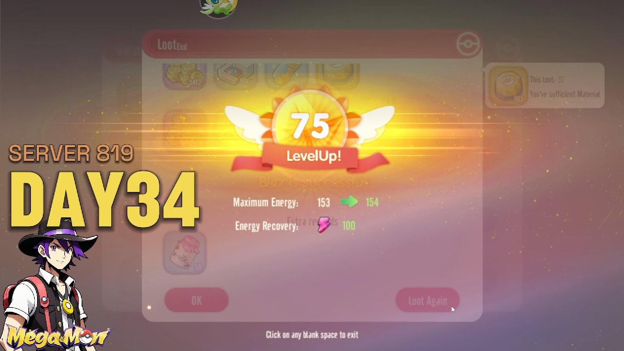 DAY34 ON MEGAMON SERVER 819 (LVL 75) - YouTube