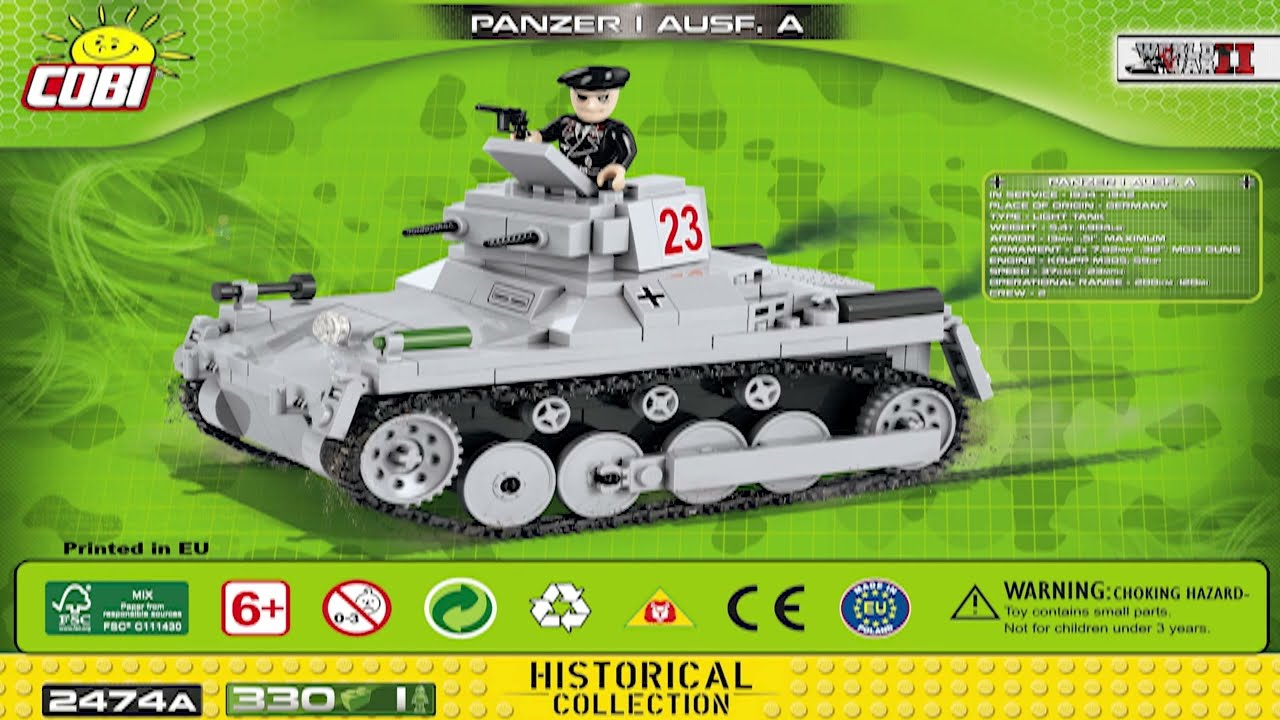 Cobi Instructions | Small Army / WW2 | 2474A | Panzer I Ausf. A (German ...