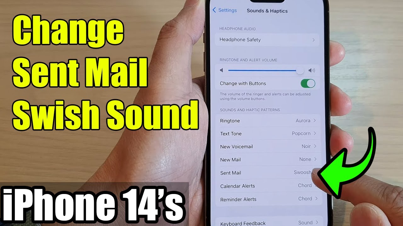 iPhone 14's/14 Pro Max: How to Change Sent Mail Swish Sound - YouTube