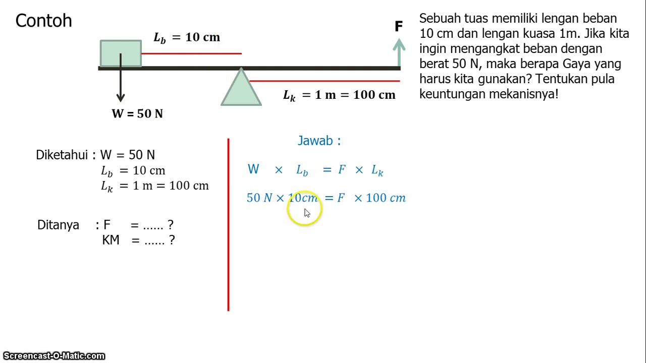 Ingat Rumus Tuas dan Keuntungan Mekanis - YouTube