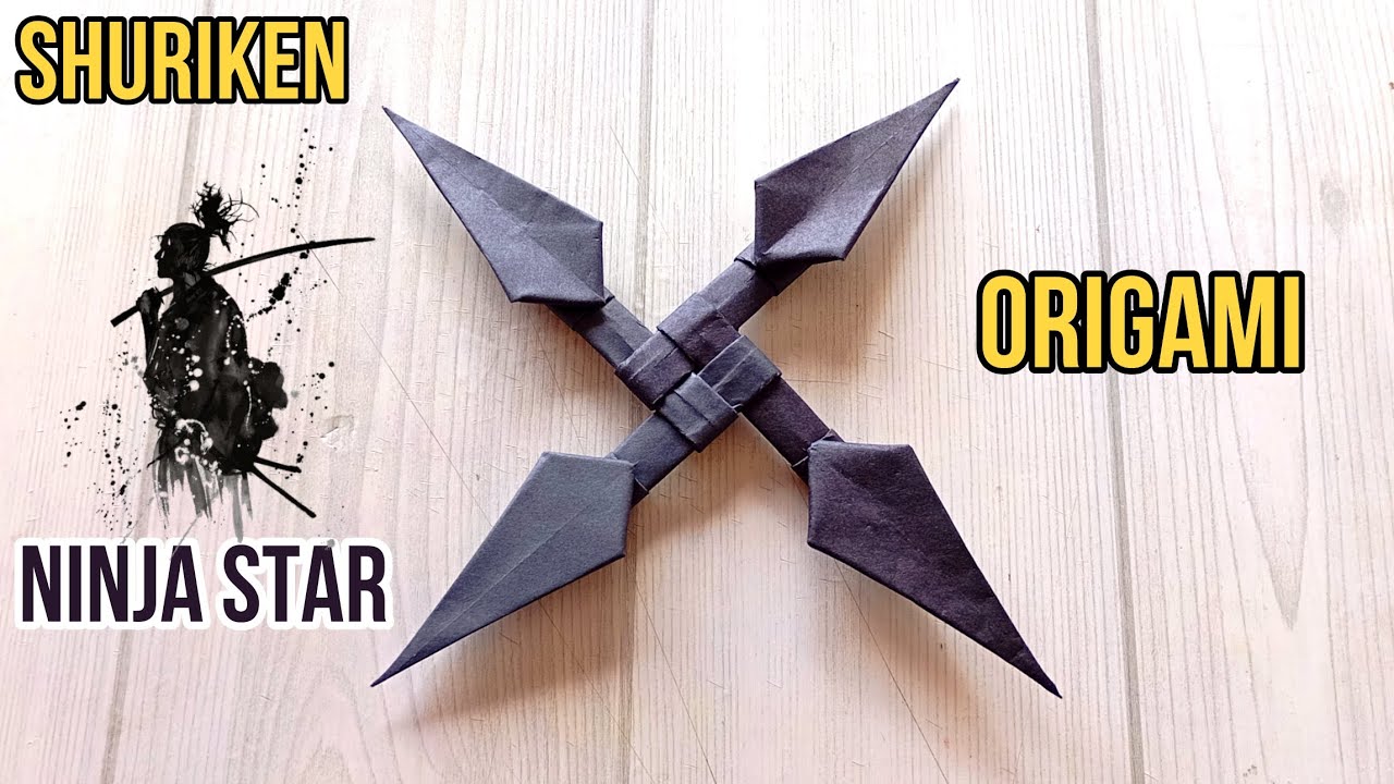 BLACK DANGEROUS PERFECT NINJA STAR ORIGAMI| HOW TO MAKE A PAPER ...