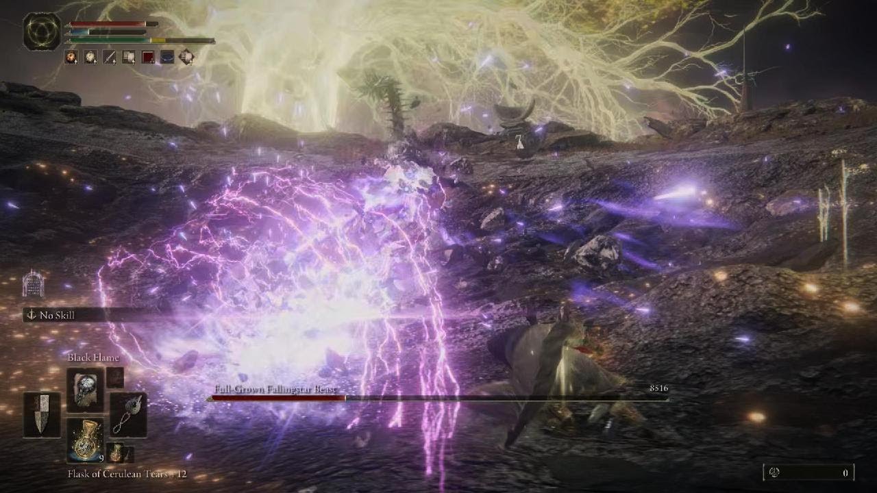 Elden Ring RL1+0 Solo Every Boss Part 96: Full Grown Falling Star Beast ...