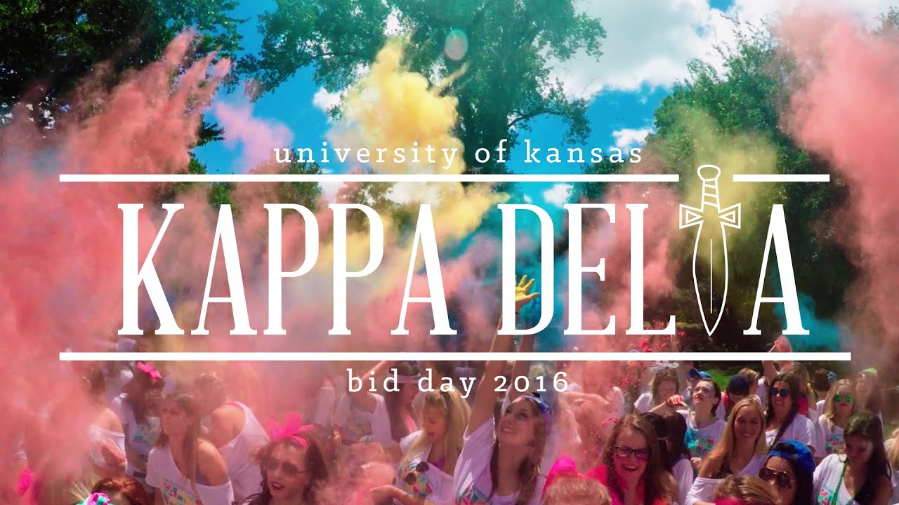 University of Kansas Kappa Delta Bid Day 2016 - YouTube