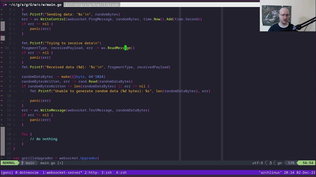 [Odin] WebSocket client implementation, parsing frames - YouTube