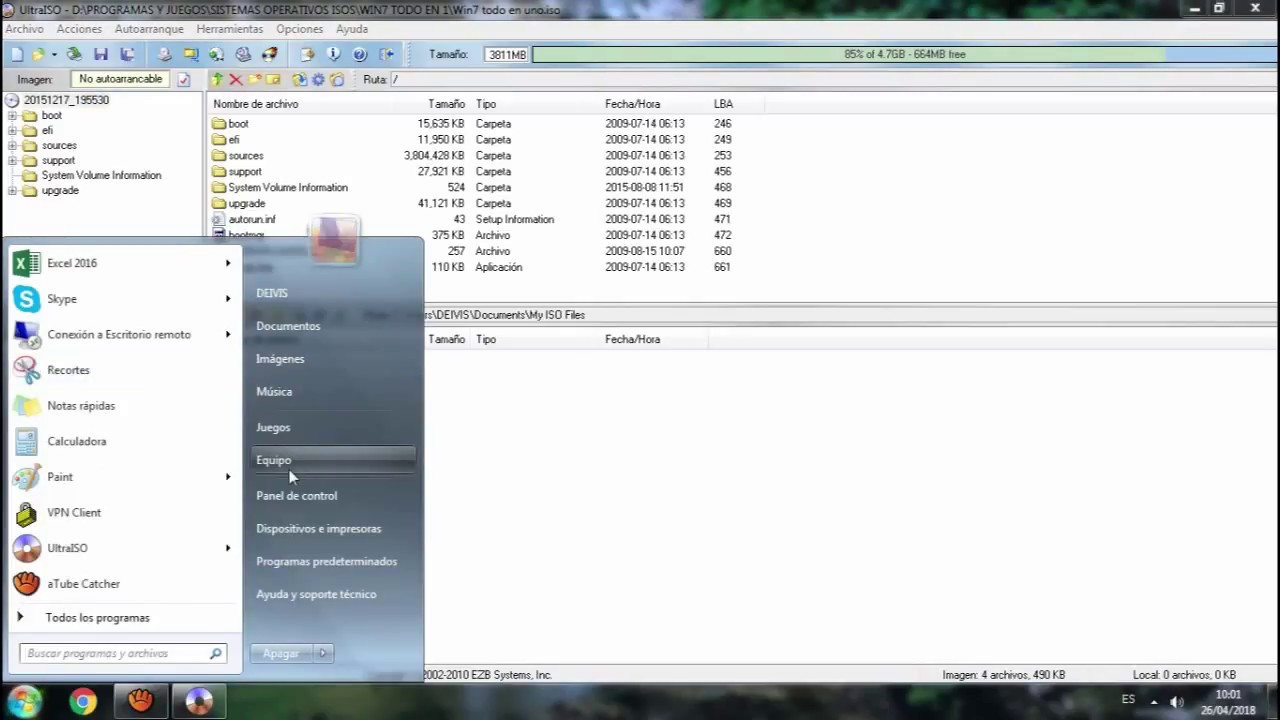 COMO BOOTEAR WINDOWS 7 A USB CON ULTRAISO DE REGALO IMAGEN ISO DRIVER ...