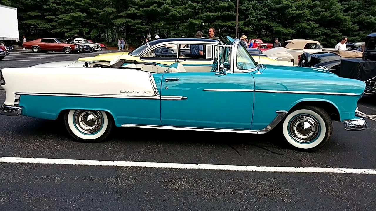1955 TURQUOISE HOOD BODY WHITE TRUNK CHEVROLET BEL AIR CONVERTIBLE 'BNE ...