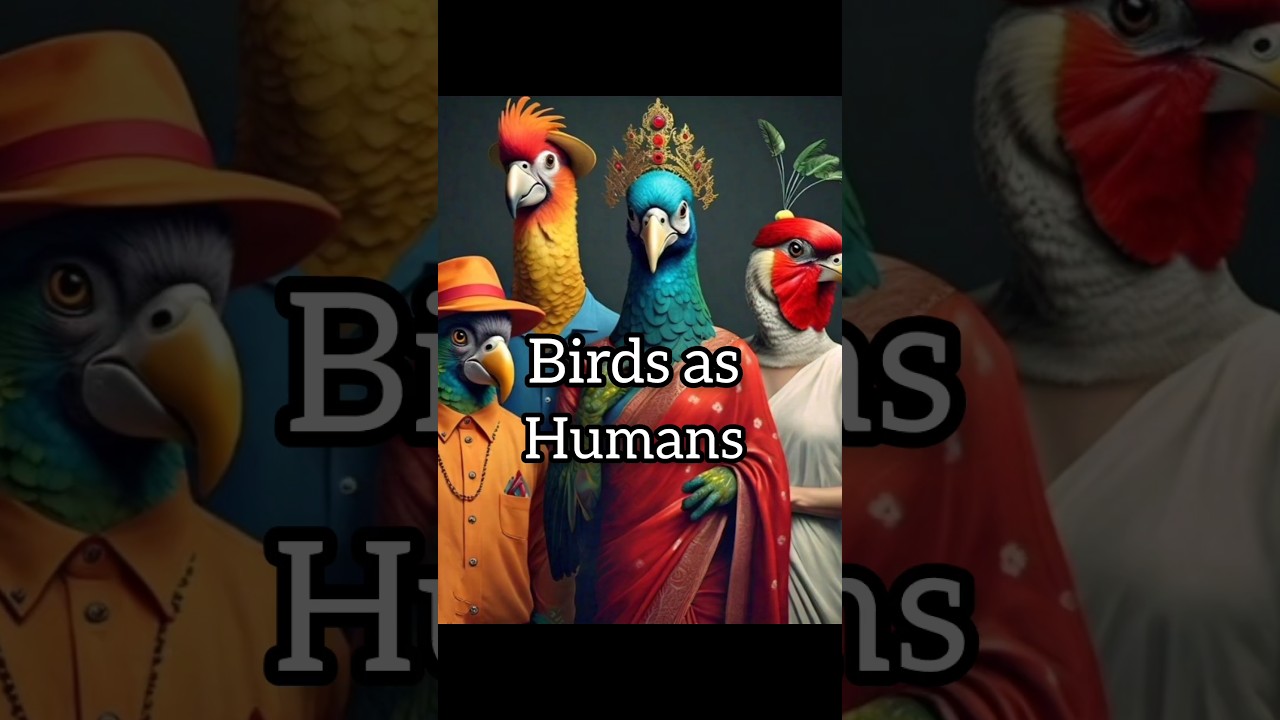 Birds as humans | animals as humans | Images generated from Meta AI ...