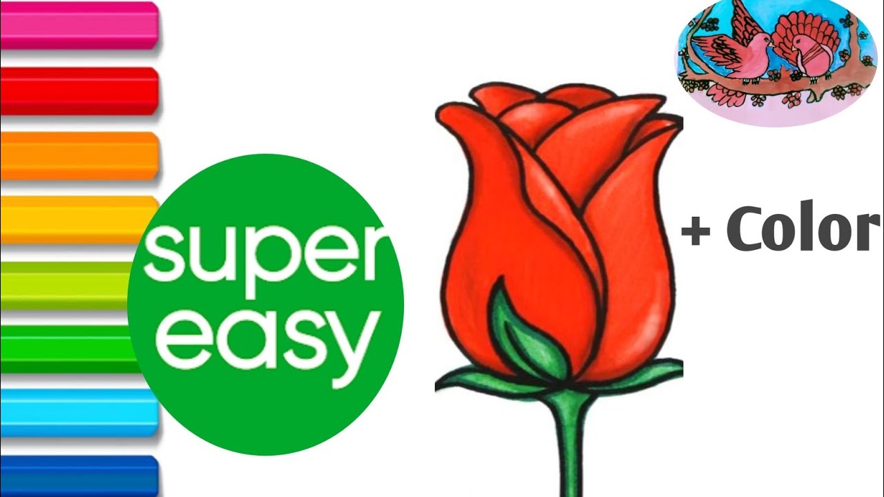 How to Draw a Rose Realstic Easy Drawing | Easy Rose drawing tutorial ...