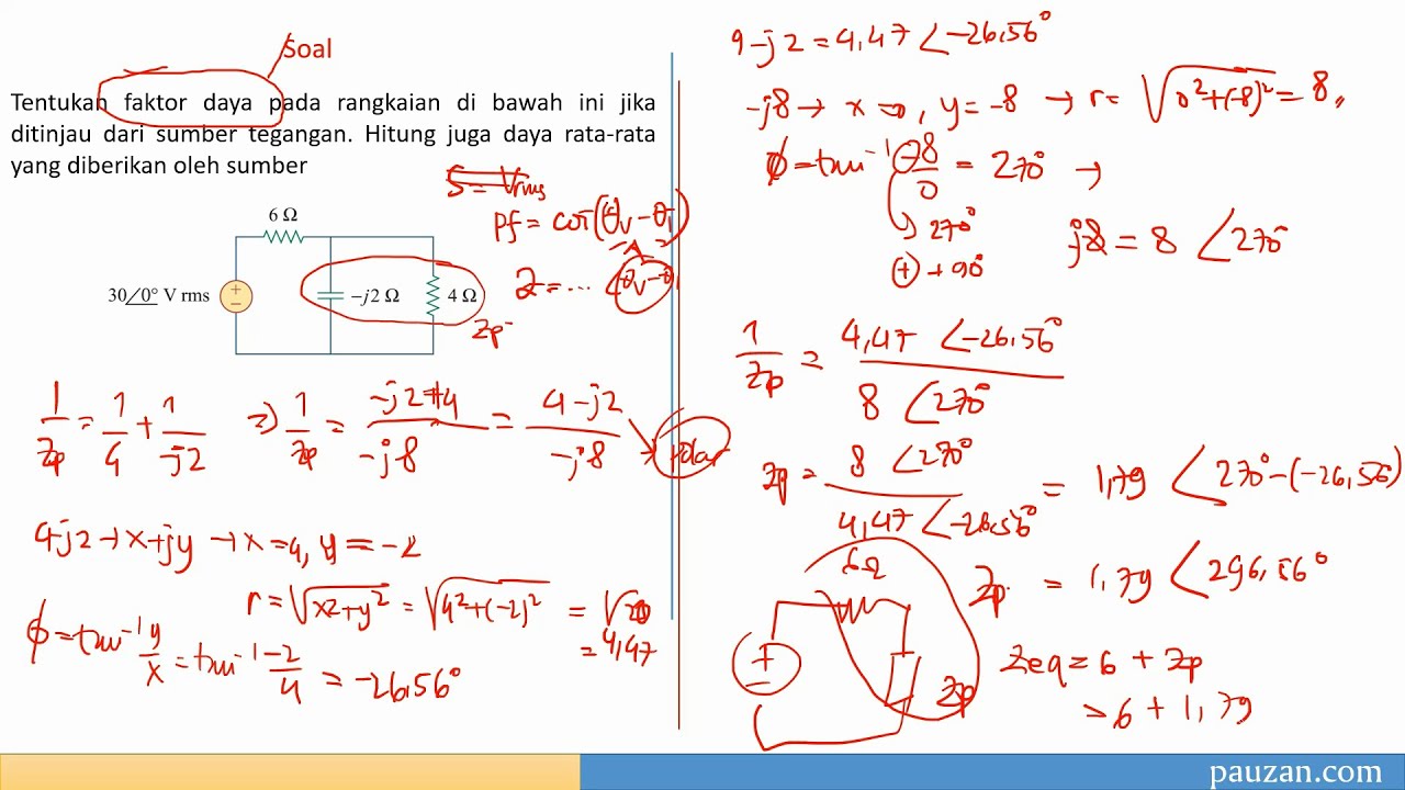 Soal dan Pembahasan Daya Semu dan Faktor Daya pada Rangkaian AC - YouTube