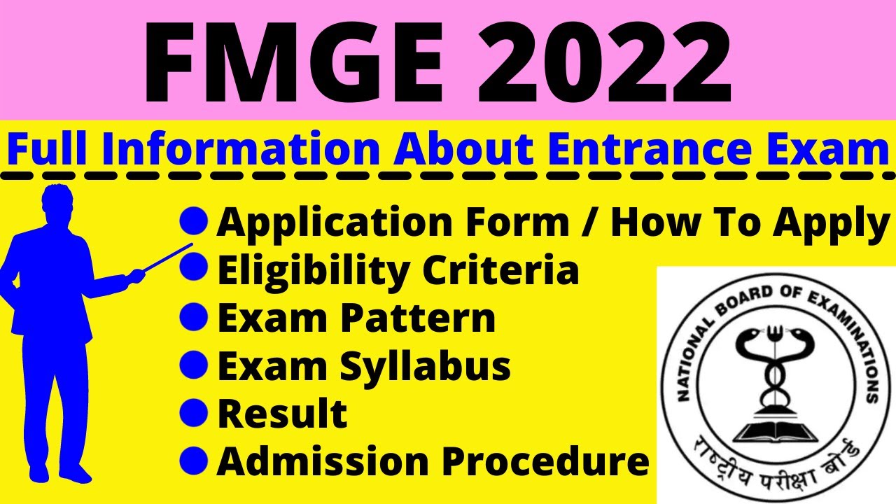All About FMGE 2022: Notification, Dates, Application, Eligibility ...