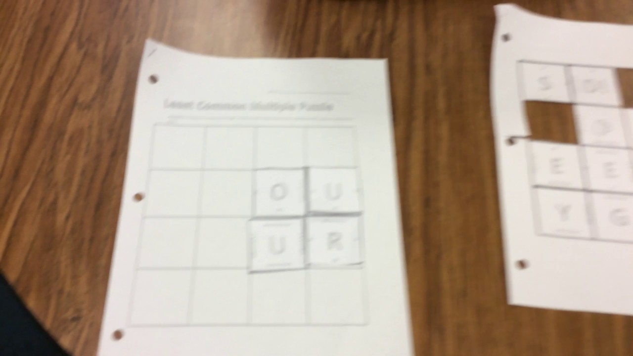 Least common multiple puzzle - YouTube