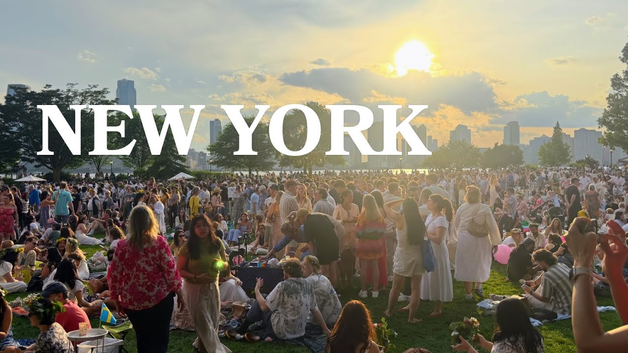 NYC Swedish Midsummer Festival Celebration in Downtown, Manhattan - YouTube