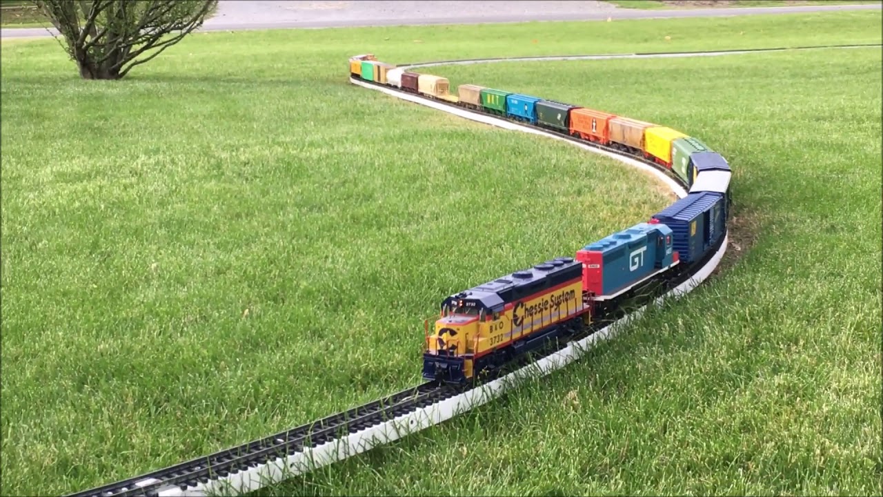 Test run of the rebuilt Aristocraft G Scale Grand Trunk engine on my ...