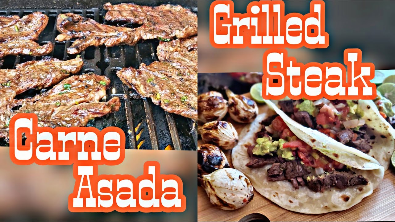 How to Make THE BEST Homemade CARNE ASADA + Marinade + Salsa | Grilled ...
