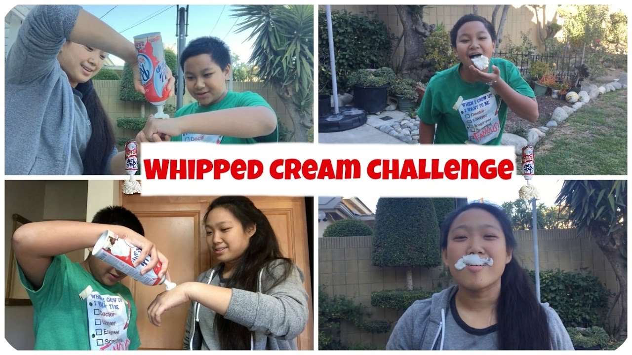 Whipped Cream Challenge - YouTube