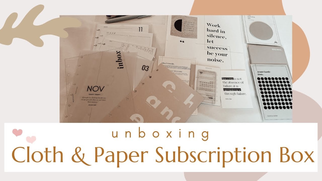 CLOTH & PAPER SEPTEMBER SUBSCRIPTION BOX | FIRST BOX | Chit Chat ...