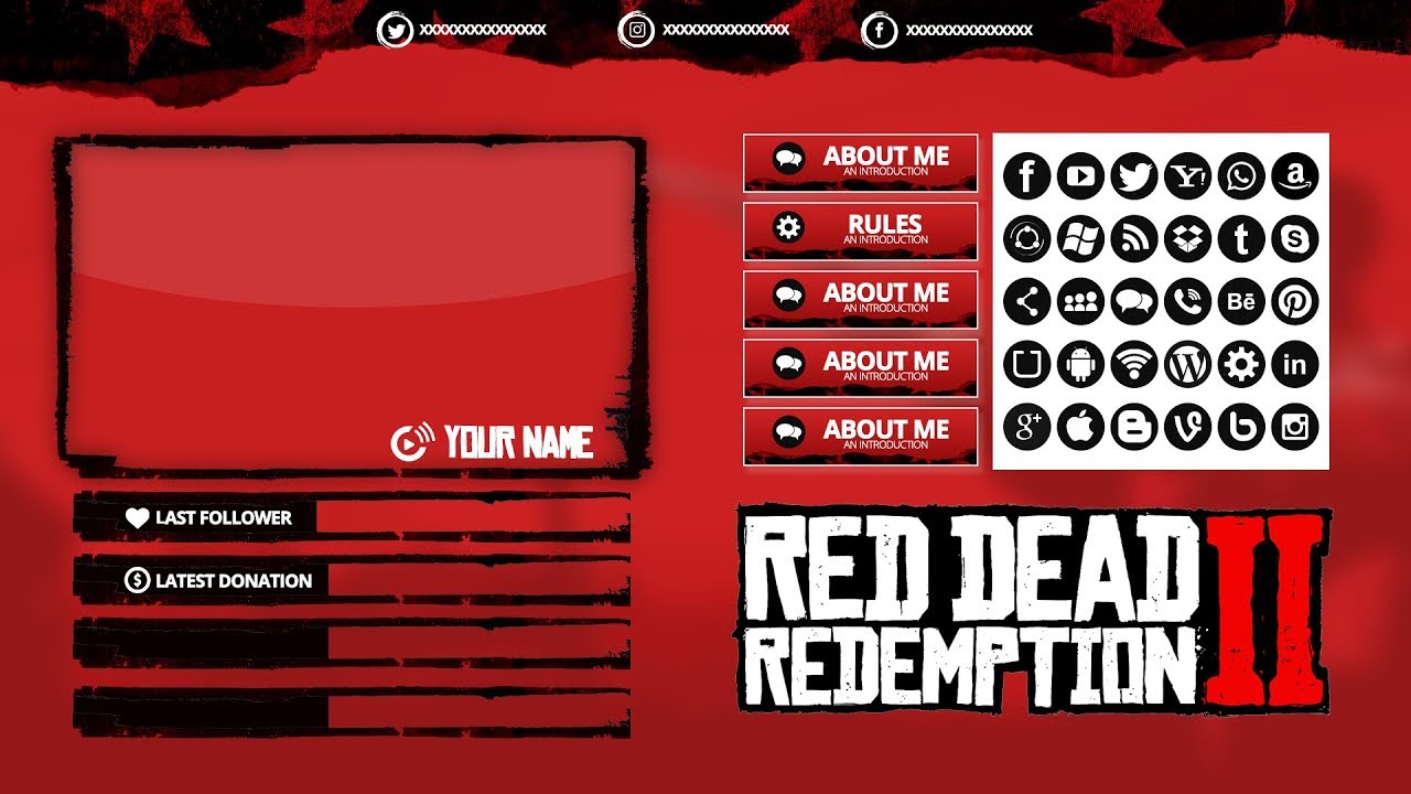 Red Dead Redemption 2 STREAM OVERLAY DOWNLOAD free speed Art - YouTube
