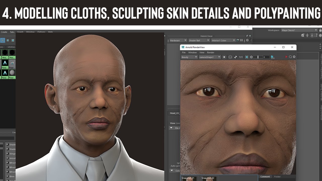 Realistic character creation-04 - YouTube