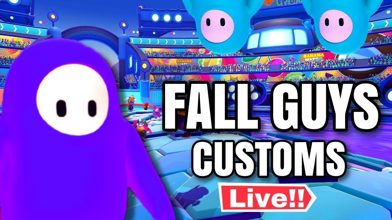 Fall guys customs games with viewers! - YouTube