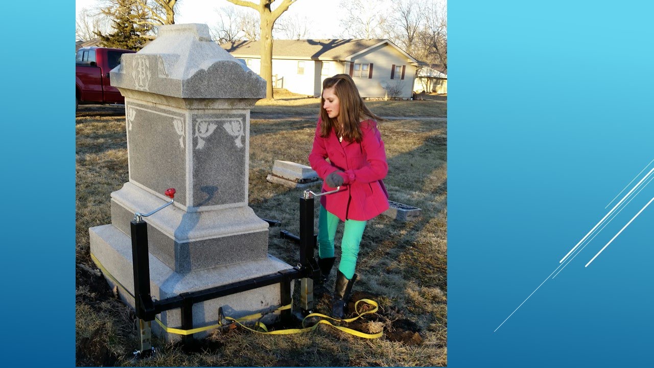 Easy to use MONUMENT LEVELER | Tombstone Jack 2 - YouTube